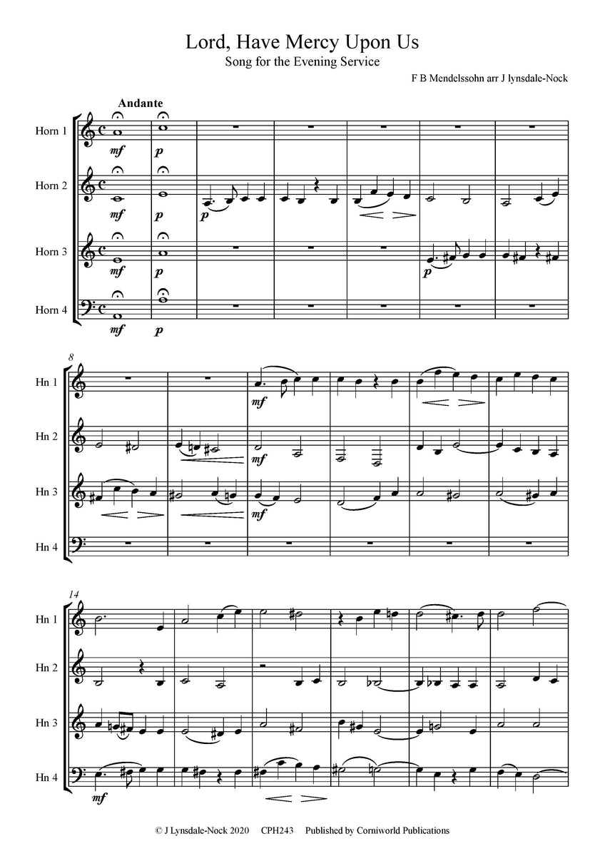 Lord, Have Mercy Upon Us - Song for the Evening Service CPH243